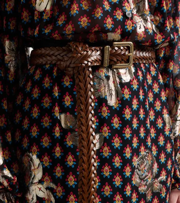 Etro Braided Leather Belt - Brown