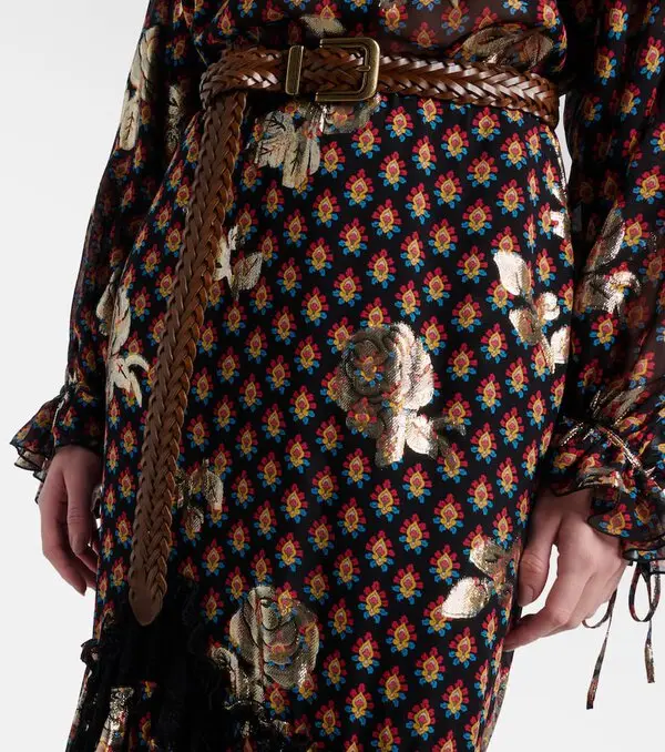 Etro Braided Leather Belt - Brown