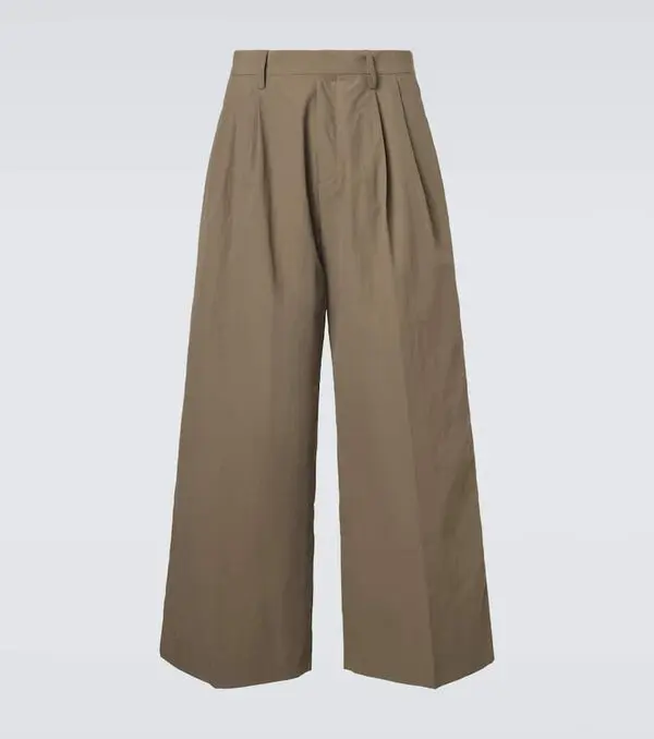 ERL Pleated Wide-leg Trousers - Green