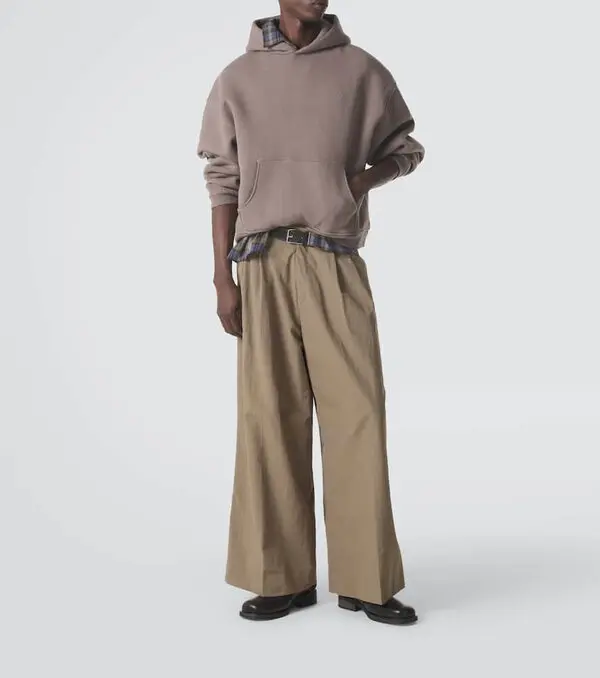 ERL Pleated Wide-leg Trousers - Green