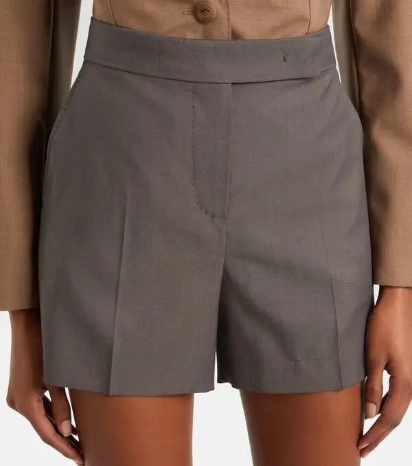 Max Mara Sadunco Virgin Wool Shorts