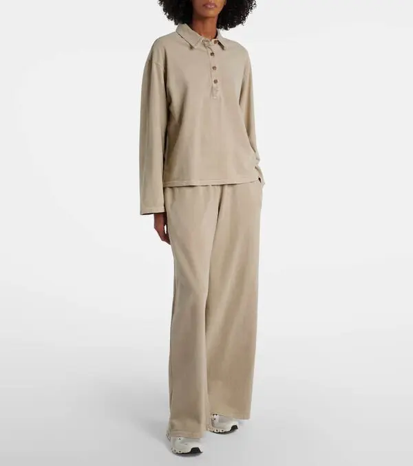 The Upside Cotton Wide-leg Pants - Beige