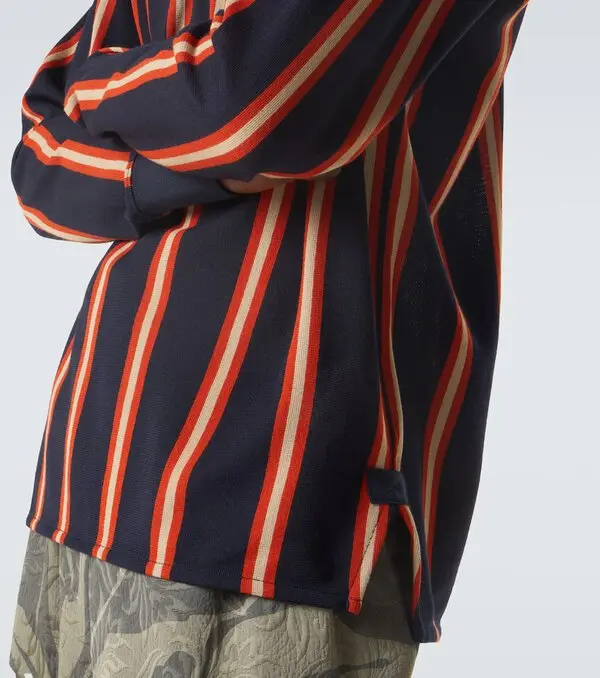 Junya Watanabe Striped Wool Polo Shirt