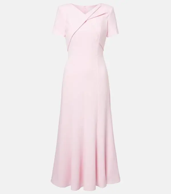 Roland Mouret Draped Cady Midi Dress