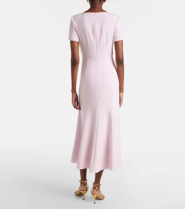 Roland Mouret Draped Cady Midi Dress