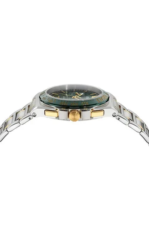 Versace Greca Reaction Chronograph Two-tone Bracelet Watch - Two Tone