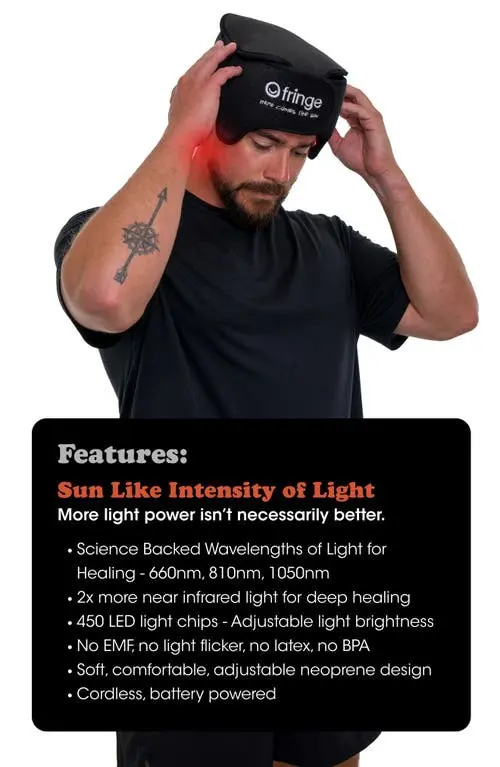 FRINGE Red Light Therapy Head Wrap