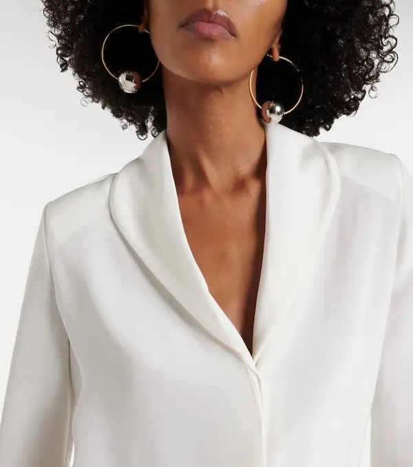 Roland Mouret Silk Satin Bodysuit