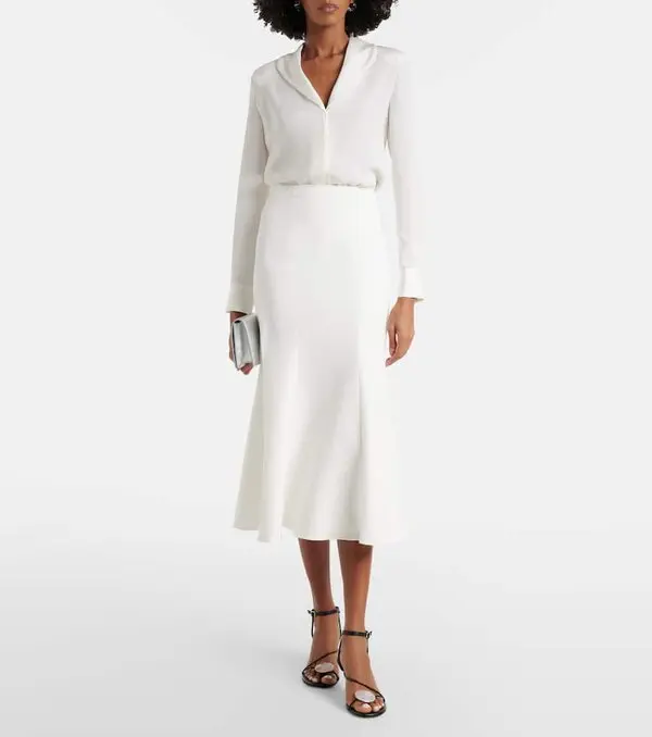 Roland Mouret Crepe Midi Skirt
