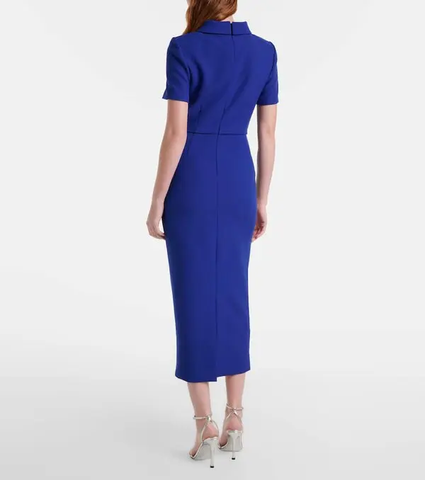 Roland Mouret Crepe Midi Dress - Blue