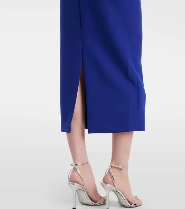 Roland Mouret Crepe Midi Dress - Blue