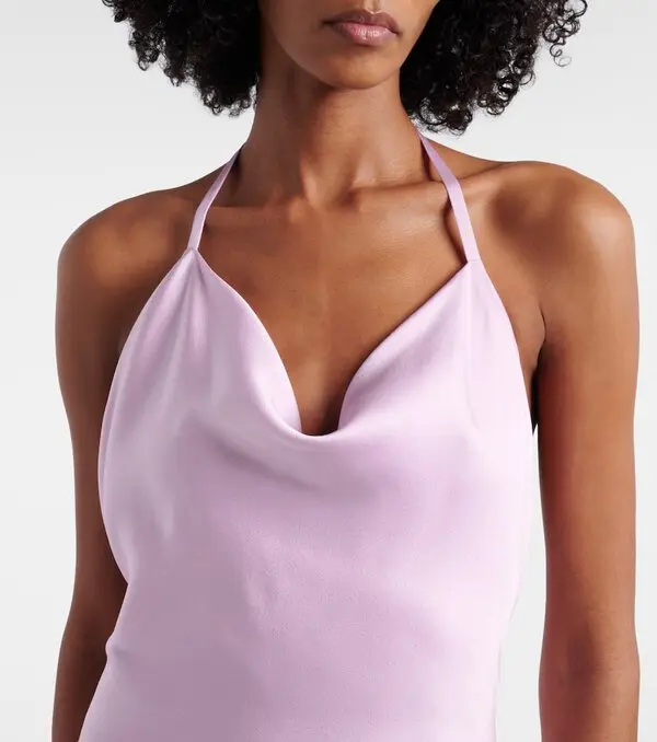 Stella McCartney Envers Satin Slip Dress - Purple