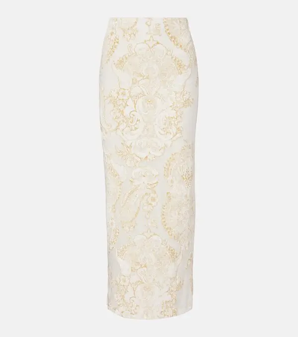 Roberto Cavalli Printed Midi Skirt