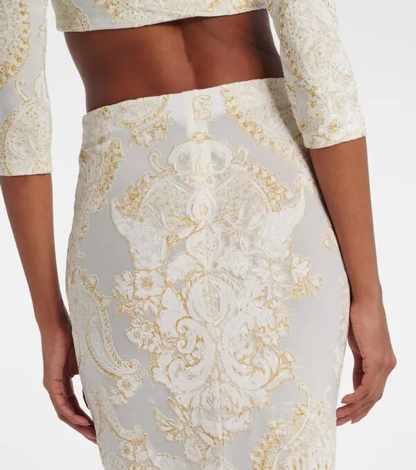 Roberto Cavalli Printed Midi Skirt