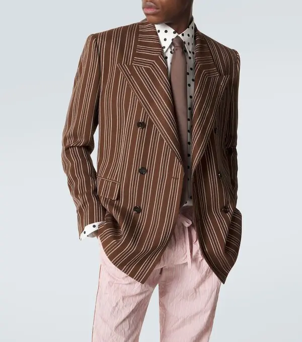 Dolce & Gabbana Striped Double-breasted Blazer