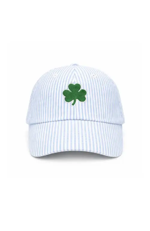 BITS & BOWS Embroidered Shamrock Baseball Cap - Blue