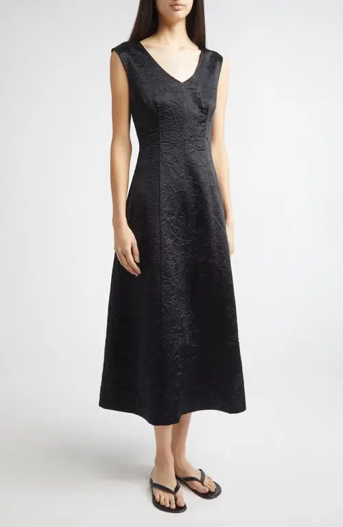 Partow Koda Crinkle Cotton Blend Midi Dress