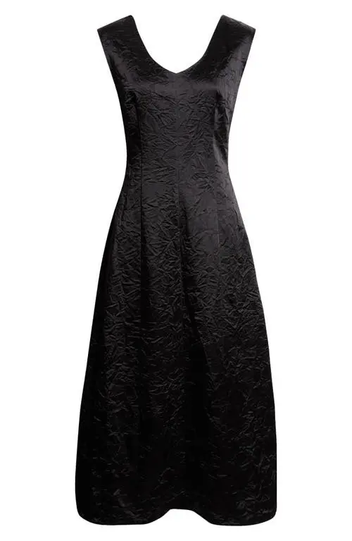 Partow Koda Crinkle Cotton Blend Midi Dress
