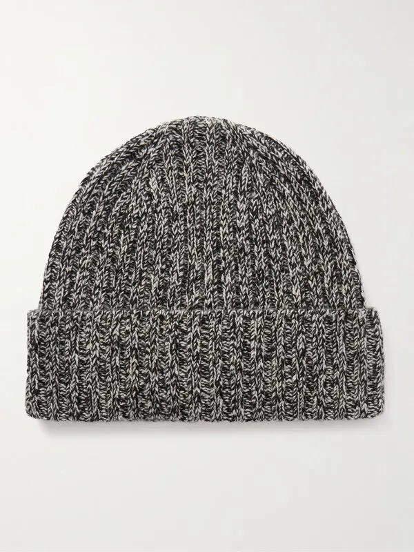Mr P. Ribbed Wool And Cashmere-blend Beanie - Black