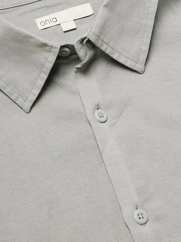 Onia Air Spread-collar Linen And Lyocell-blend Shirt