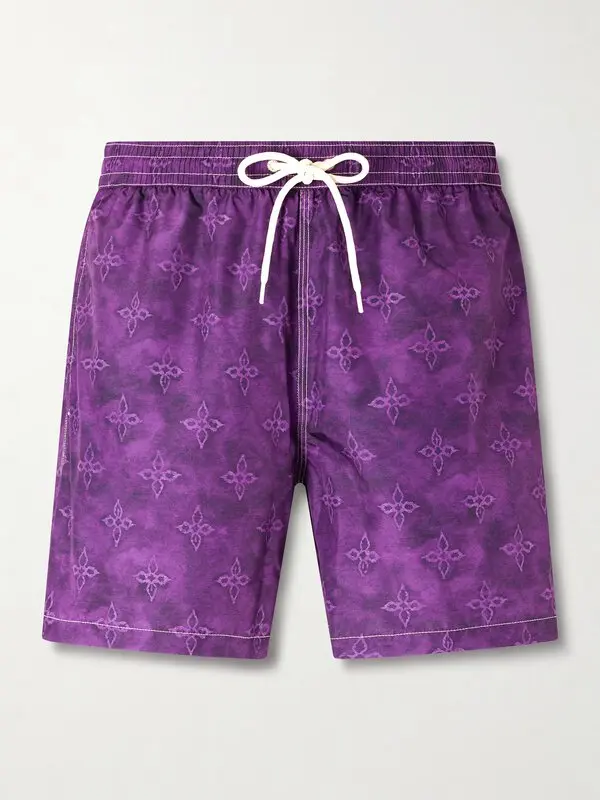 Massimo Alba Straight-leg Mid-length Printed Swim Shorts - Purple