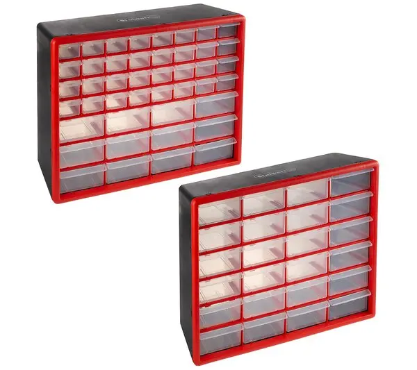 STALWART S/2 Storage Bins W/drawers Pair Of 4 4 & 24 Drawers - One-color