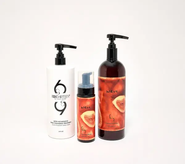 WEN By Chaz Dean 32oz 2pc Cleansing Set+ 7.5oz Mousse - One-color