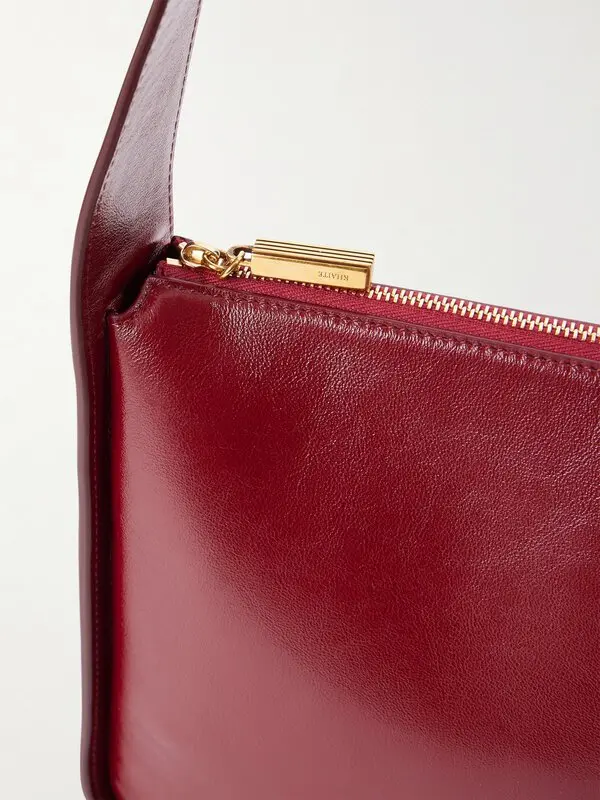 Khaite Lori Textured-leather Shoulder Bag - Burgundy