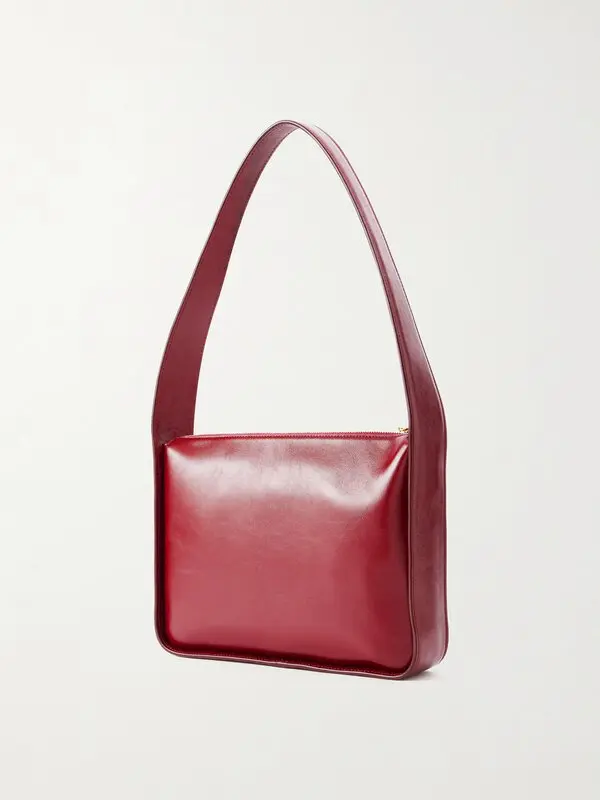 Khaite Lori Textured-leather Shoulder Bag - Burgundy