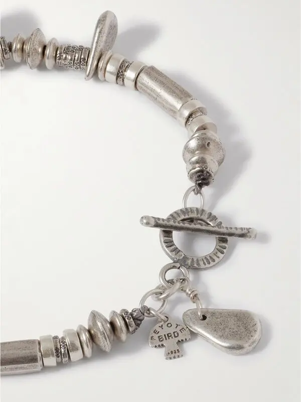PEYOTE BIRD Platero Sterling Multi-stone Beaded Bracelet