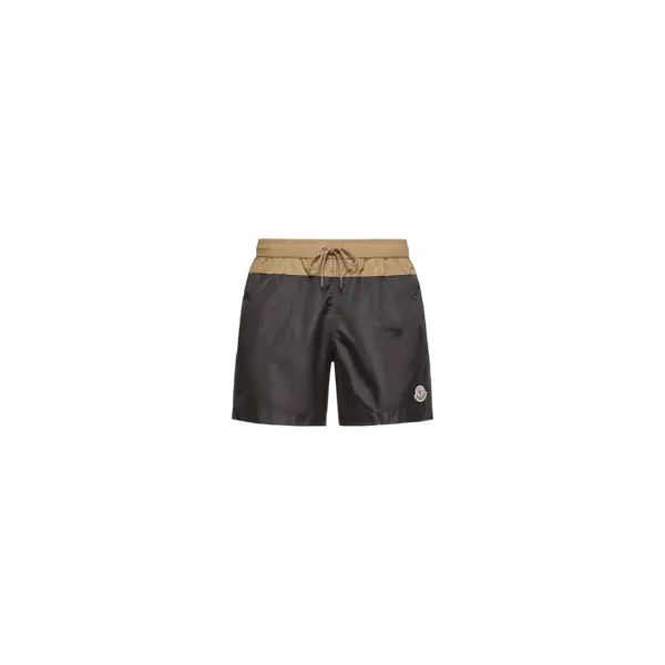 Moncler Contrast Swim Shorts - Black