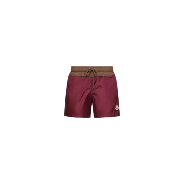 Moncler Contrast Swim Shorts - Red