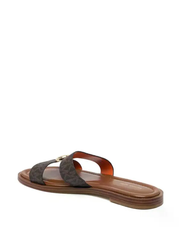 Michael Kors Logo Buckle Sandals - Brown
