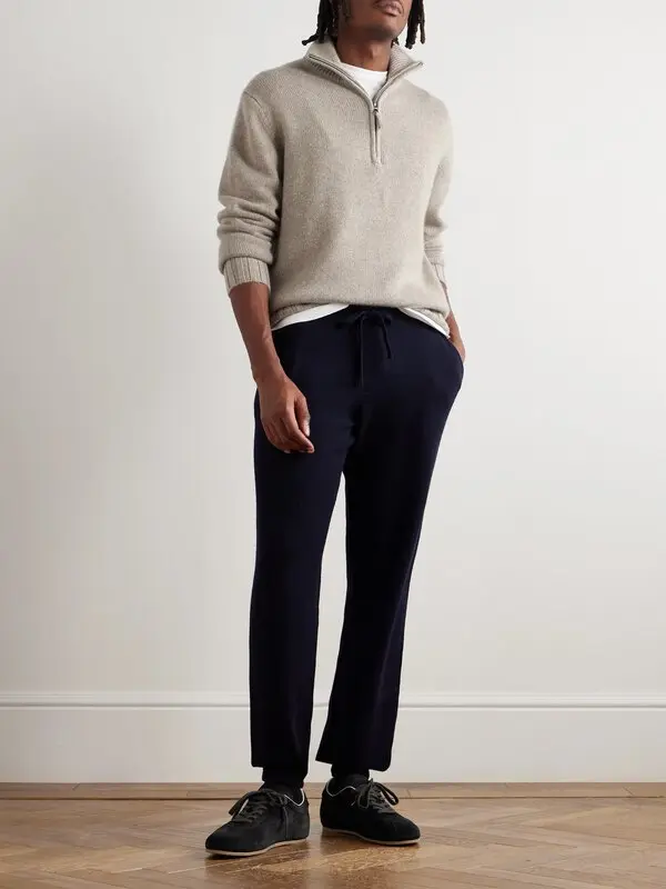 ALLUDE Cashmere Half-zip Pullover