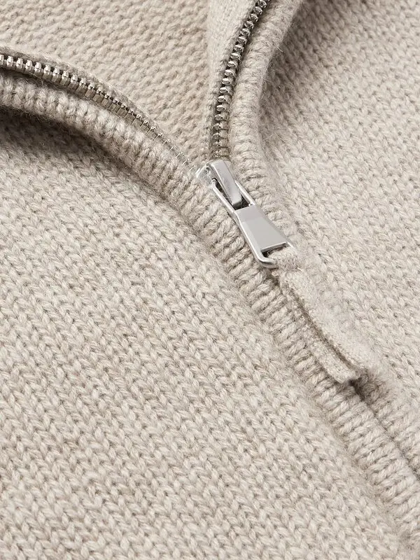 ALLUDE Cashmere Half-zip Pullover