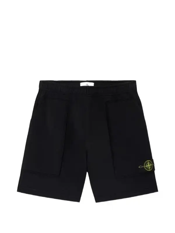 Stone Island Cotton Shorts - Black