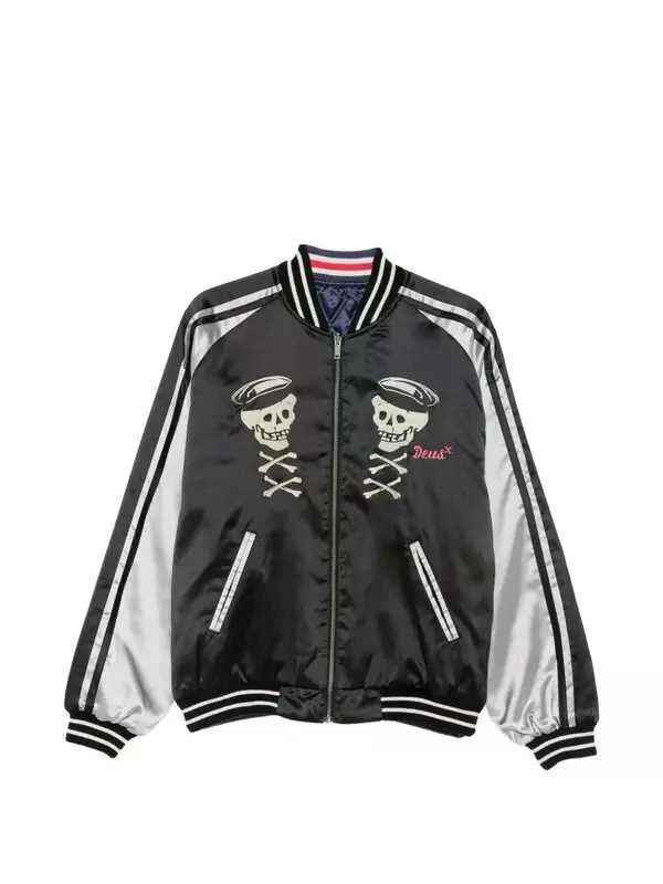 Deus Ex Machina Skull-embroidery Bomber Jacket