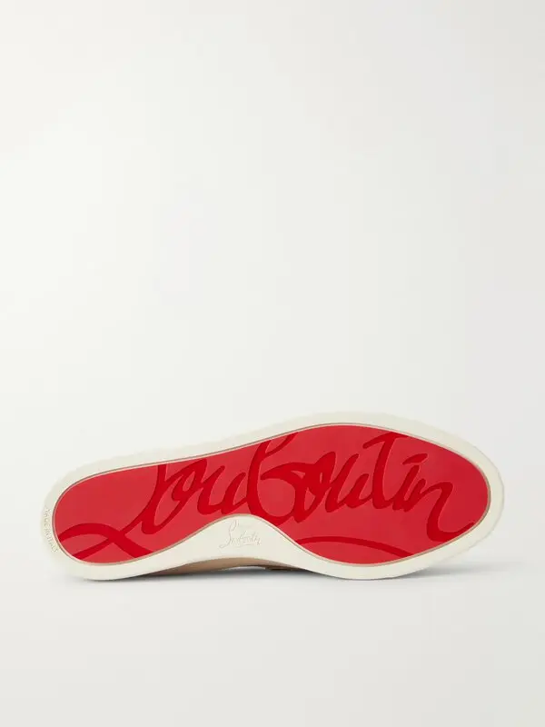 CHRISTIAN LOUBOUTIN Chambeliboat Full-grain Nubuck Loafers - Neutrals