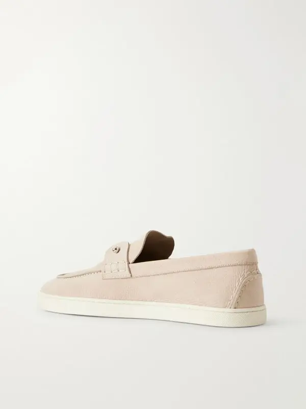 CHRISTIAN LOUBOUTIN Chambeliboat Full-grain Nubuck Loafers - Neutrals