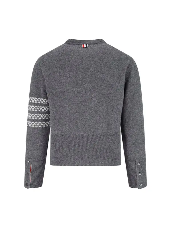 Thom Browne Hector Jacquard Sweater - Gray