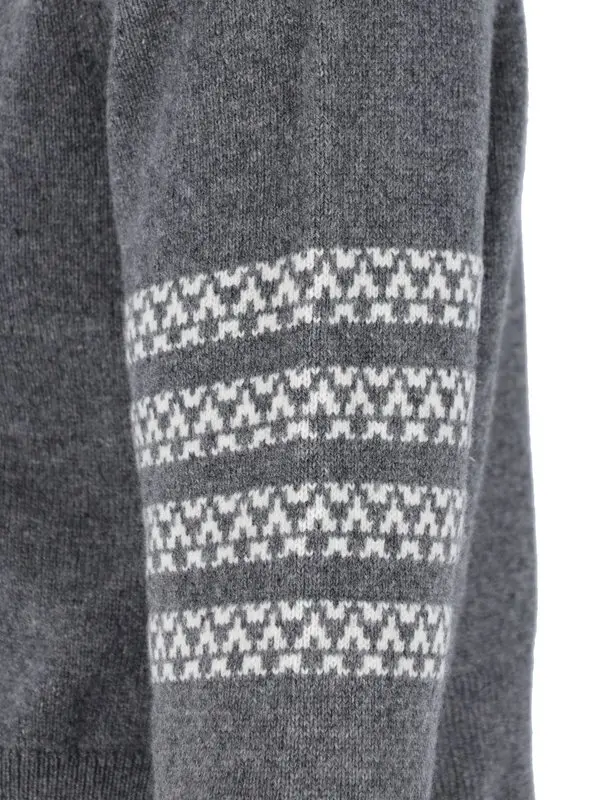 Thom Browne Hector Jacquard Sweater - Gray