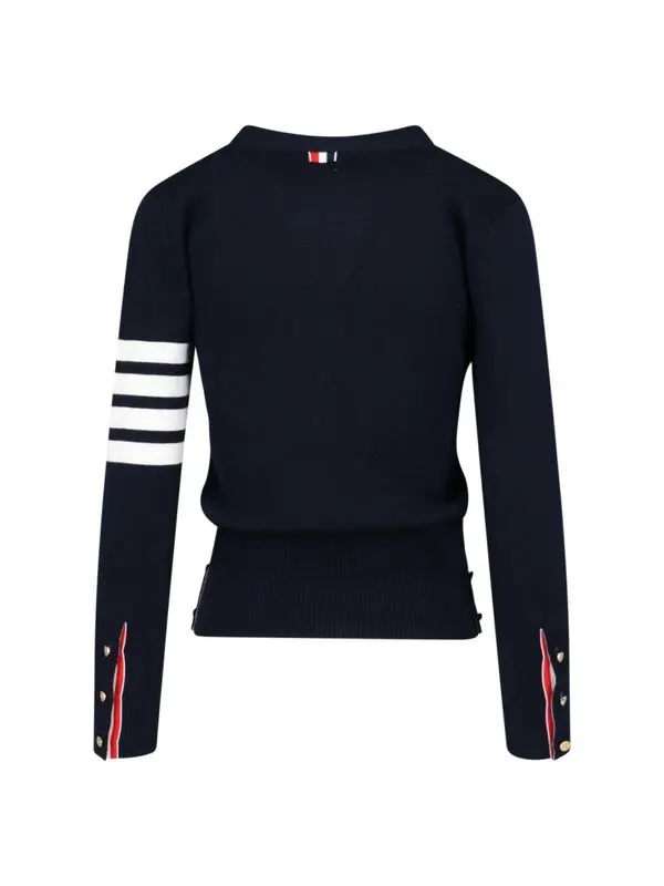 Thom Browne 4 Bar" Cardigan - Blue