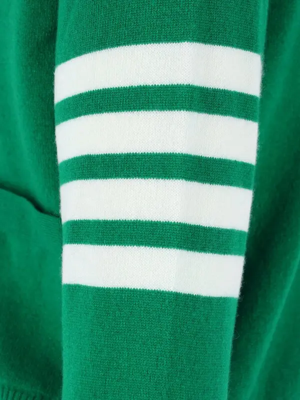 Thom Browne Bar Cashmere Cardigan - Green