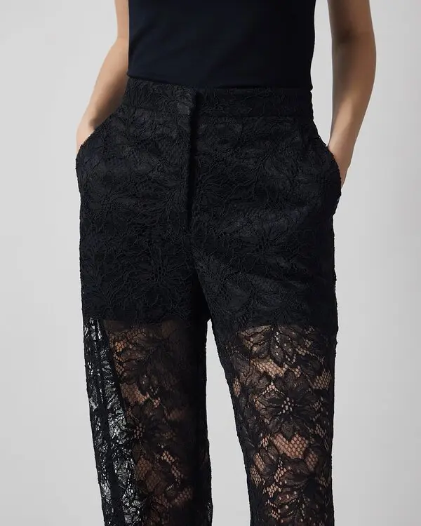 Sportmax Floral Lace Trousers - Black