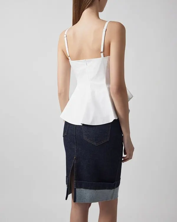 Khaite Sleeveless Peplum Top - Chalk
