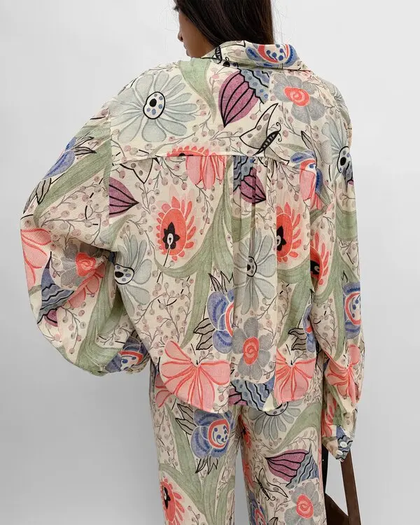 Rodebjer Taylor Ducharne Plissé Cropped Shirt