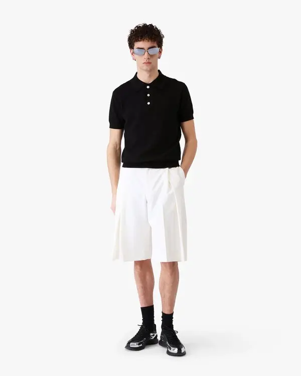 Casablanca Pleated Baggy Shorts - White