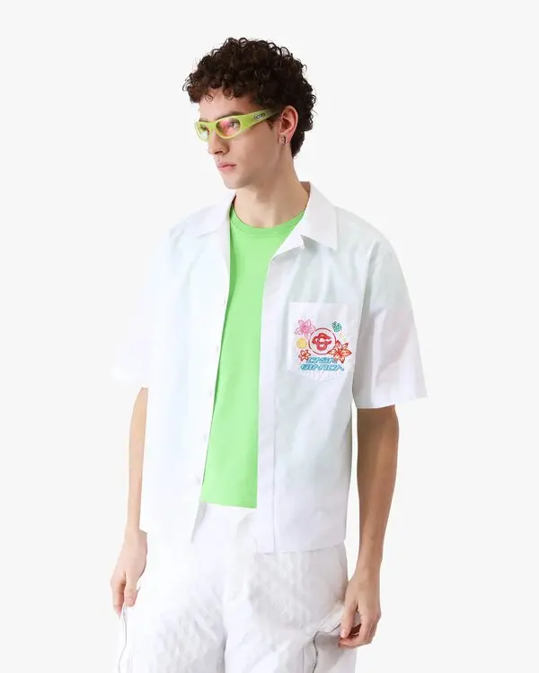 Casablanca Collage D'icones Graphiques Embroidered Short Sleeve Shirt