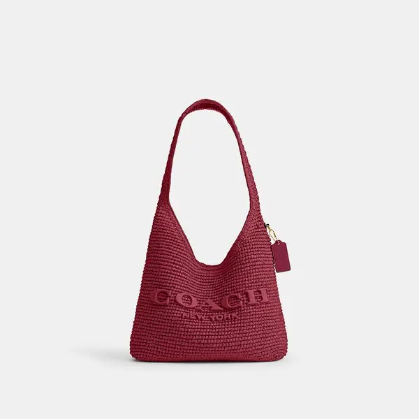 COACH Brooklyn Shoulder Bag 28 - Brass/dark Fuchsia