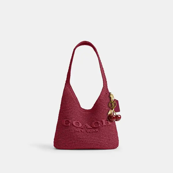 COACH Brooklyn Shoulder Bag 28 - Brass/dark Fuchsia